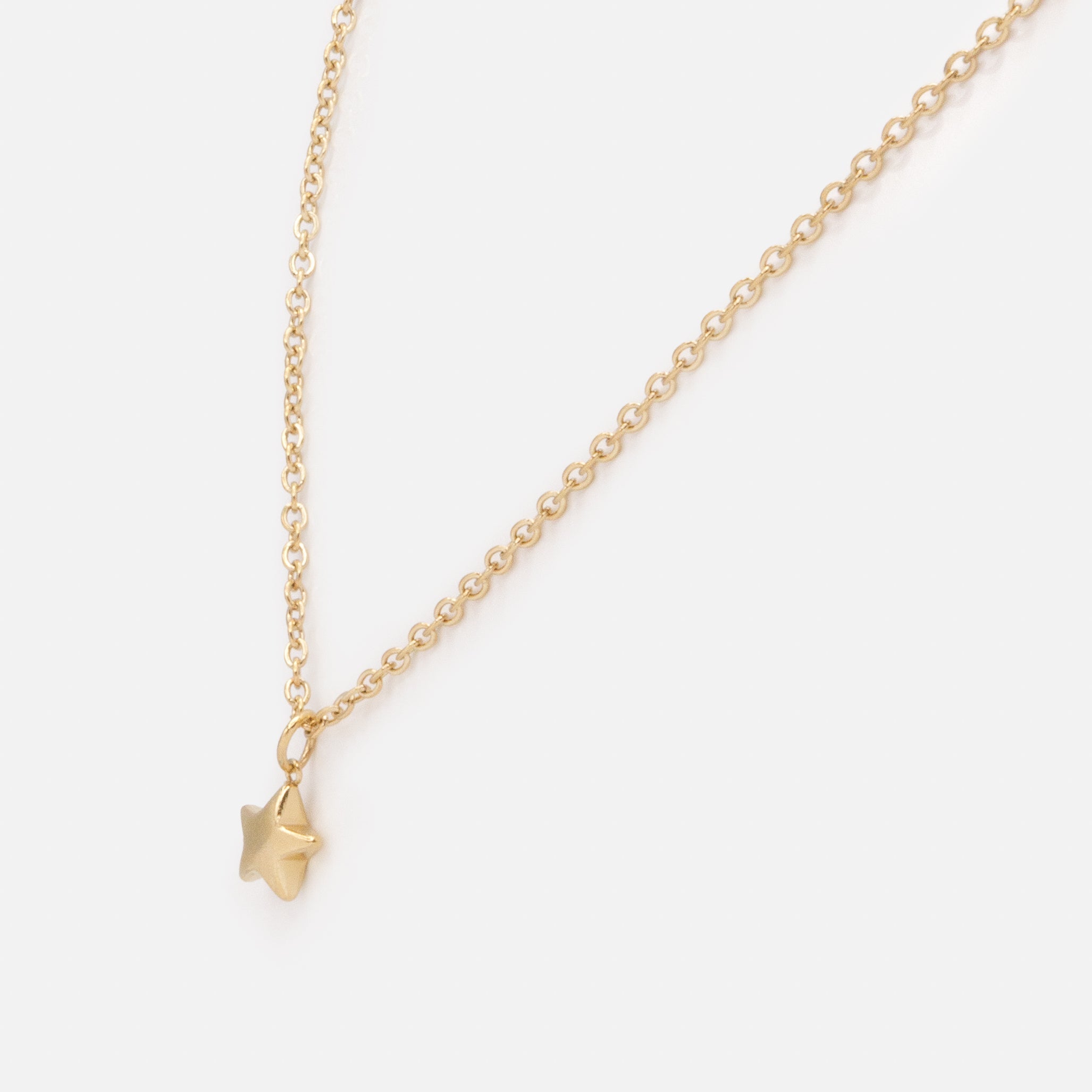 Mini gold star necklace in stainless steel – Bizou