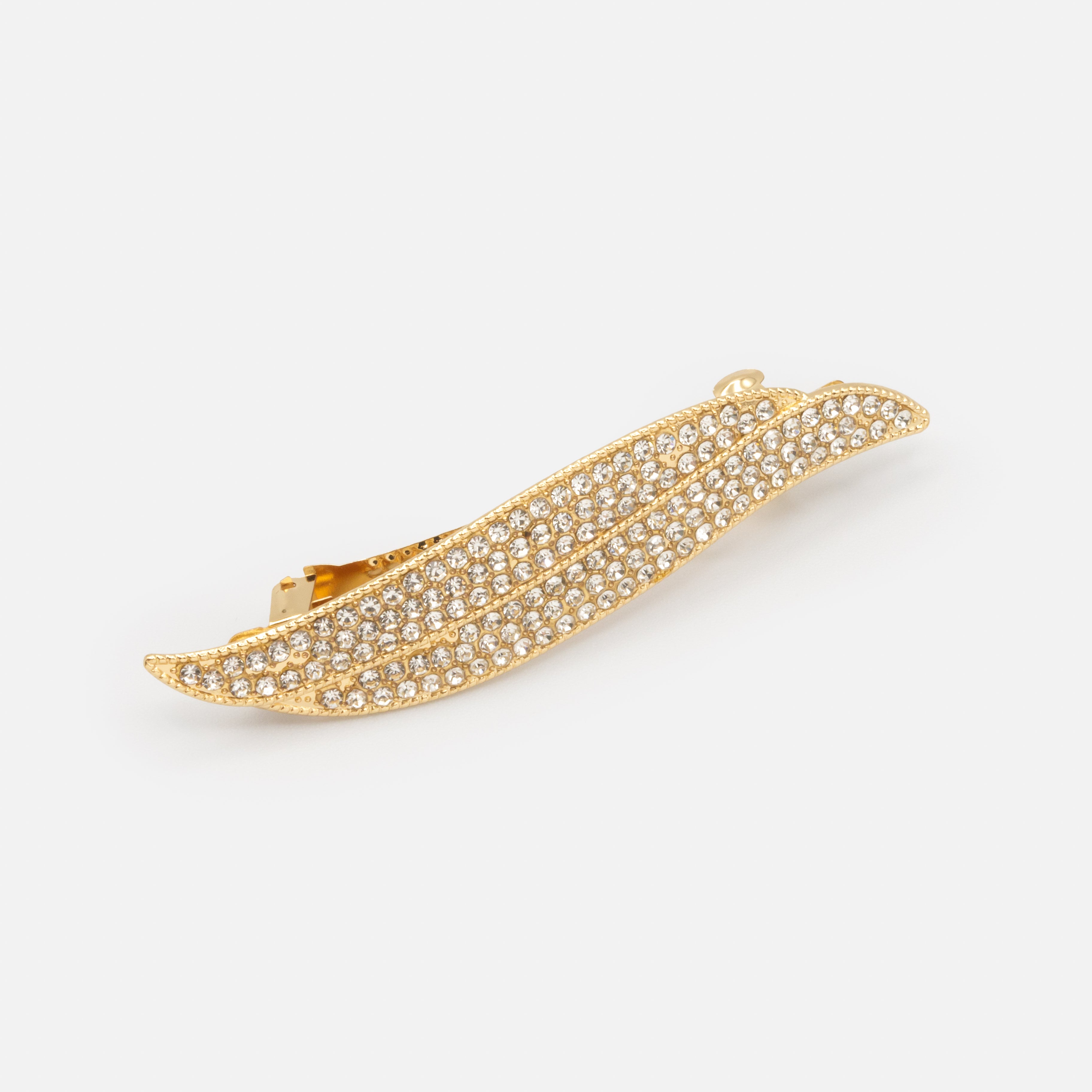 Cubic Zirconia Wave Gold Clip – Bizou