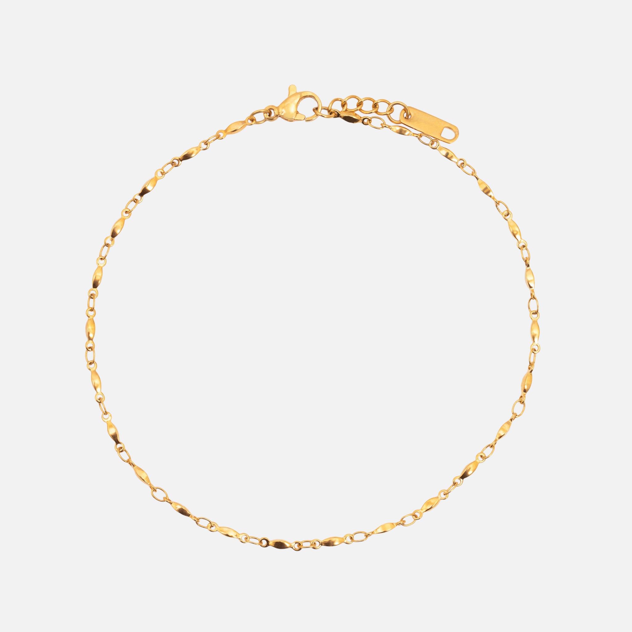 Golden stainless steel ankle chain – Bizou